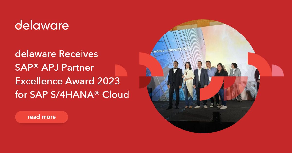 delaware Receives SAP® APJ Partner Excellence Award 2023 for SAP S ...